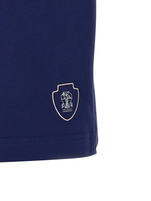 Brunello Cucinelli Interlock Cotton Bermuda Shorts - Blue
