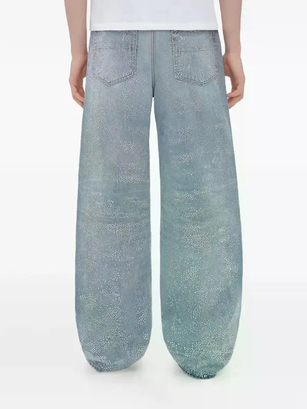 Amiri Crystal-embellished Repaired Jeans