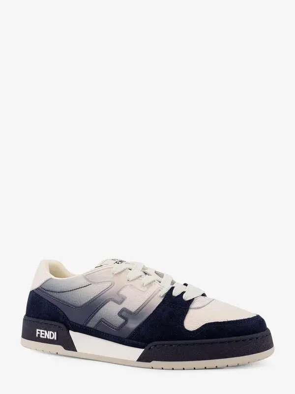 Fendi Match Leather Sneakers With Suede Inserts - Multicolor