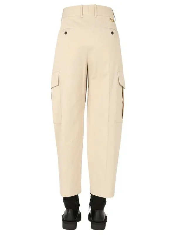 Givenchy High Waisted Cargo Pants - Cream