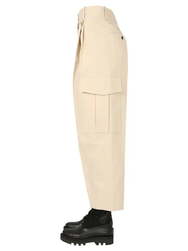 Givenchy High Waisted Cargo Pants - Cream