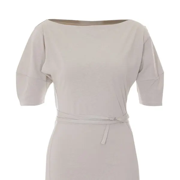 LEMAIRE Off Shoulder Dress With Side Slits - Gray