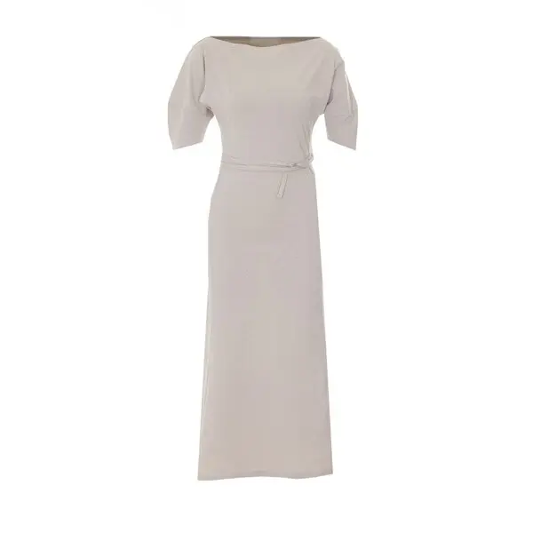 LEMAIRE Off Shoulder Dress With Side Slits - Gray