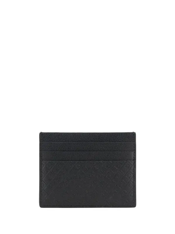 FERRAGAMO Leather Card Holder - Black