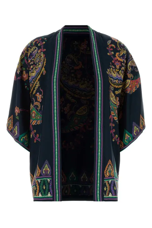 Etro Printed Silk Kimono