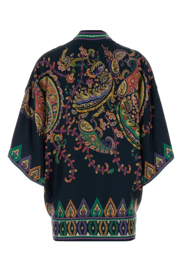 Etro Printed Silk Kimono