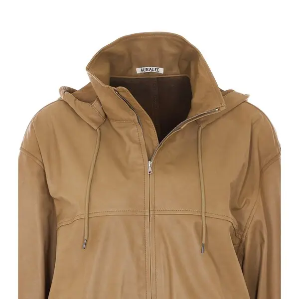 Auralee Fine Baby Calf Hooded Blouson