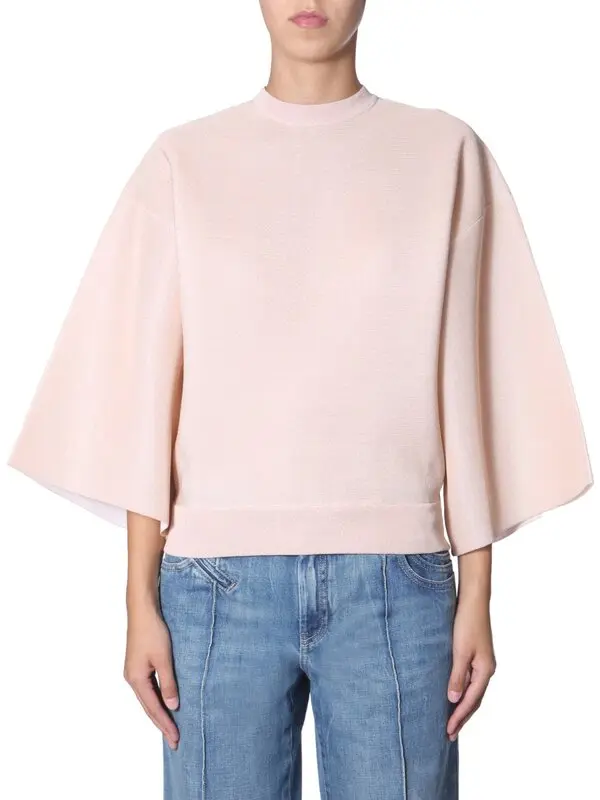 Givenchy Round Neck Puffed Sleeve Knit Top
