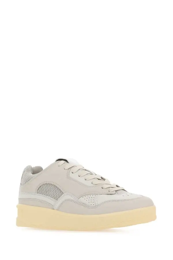 JIL SANDER Canvas And Rubber Basket Sneakers - Gray