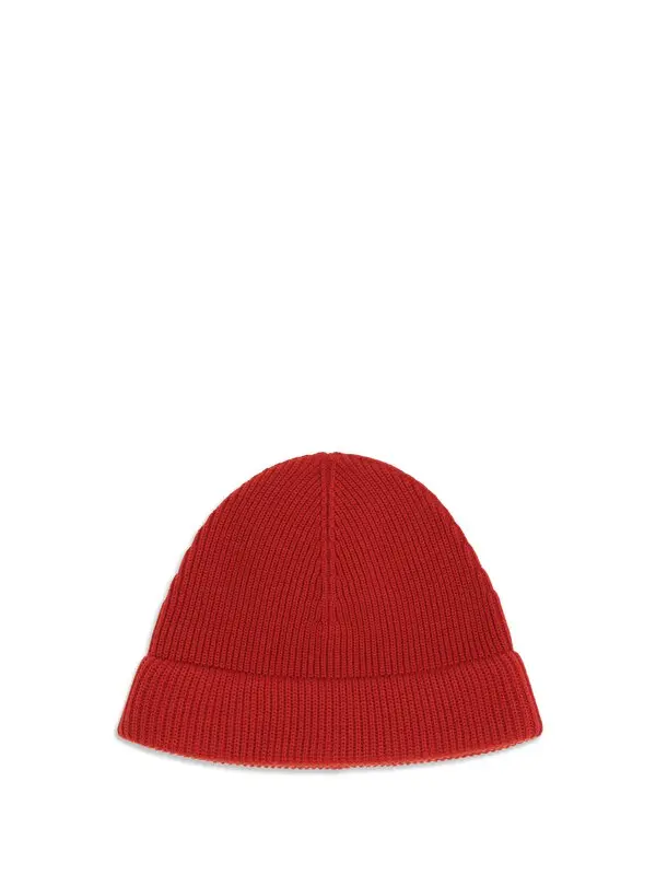 Loro Piana Sloop Beanie Hat In Merino And Wish Wool - Red