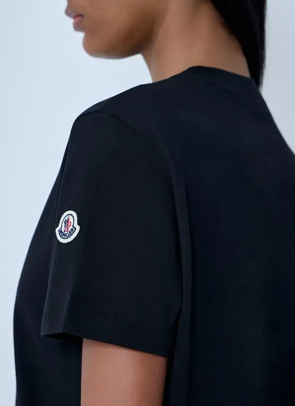 Moncler Logo Motif Cotton Jersey T-shirt - Black