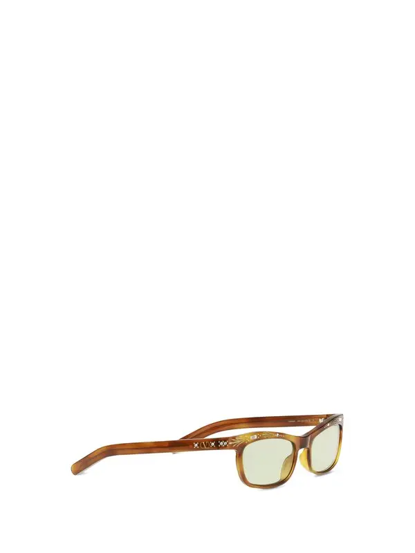 Valentino Garavani Rectangular Acetate Sunglasses With Crystal And Enamel Embellishments