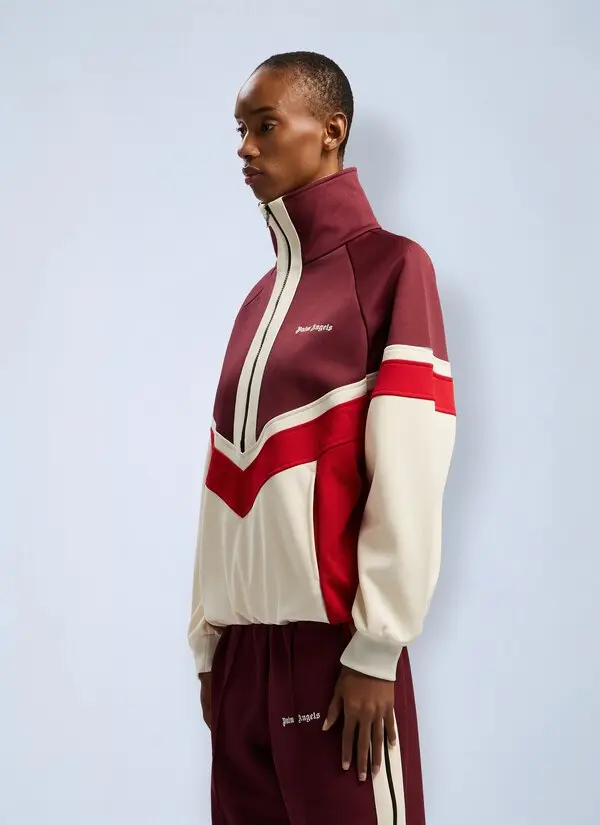 Palm Angels Anorak Track Jacket With Logo Embroidery - Multicolor