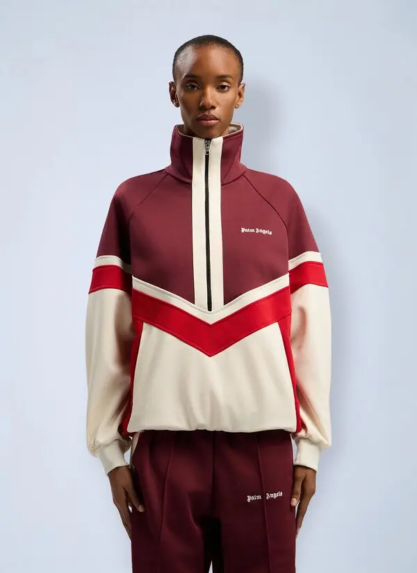 Palm Angels Anorak Track Jacket With Logo Embroidery - Multicolor