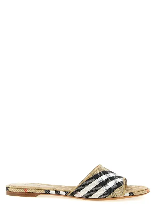 Burberry Sloane Slides - Cream