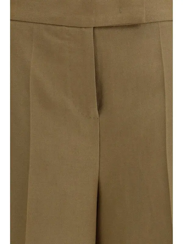 Max Mara Linen Bermuda Shorts - Green
