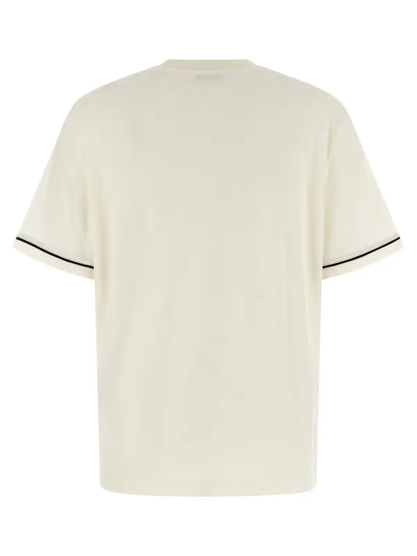FERRAGAMO Gancini Cotton-cashmere T-shirt - Cream