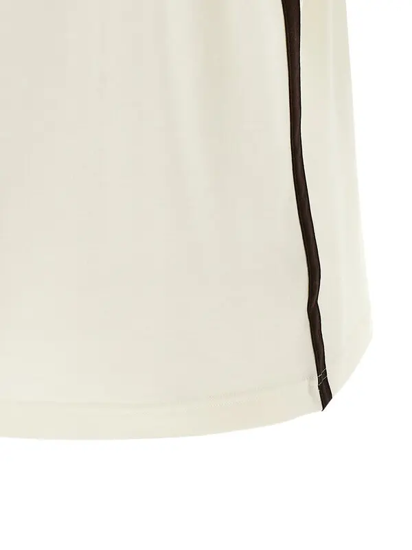 FERRAGAMO Gancini Cotton-cashmere T-shirt - Cream