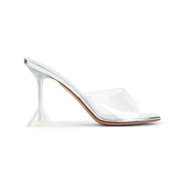 Amina Muaddi Lupita Glass Slipper Pumps - Silver