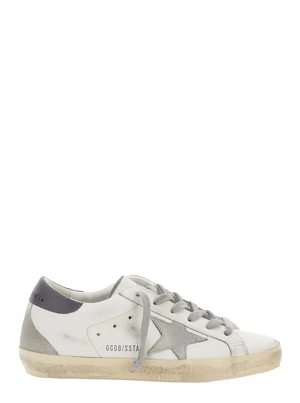 GOLDEN GOOSE Low Top Sneakers With Vintage Leather Star Patch - White
