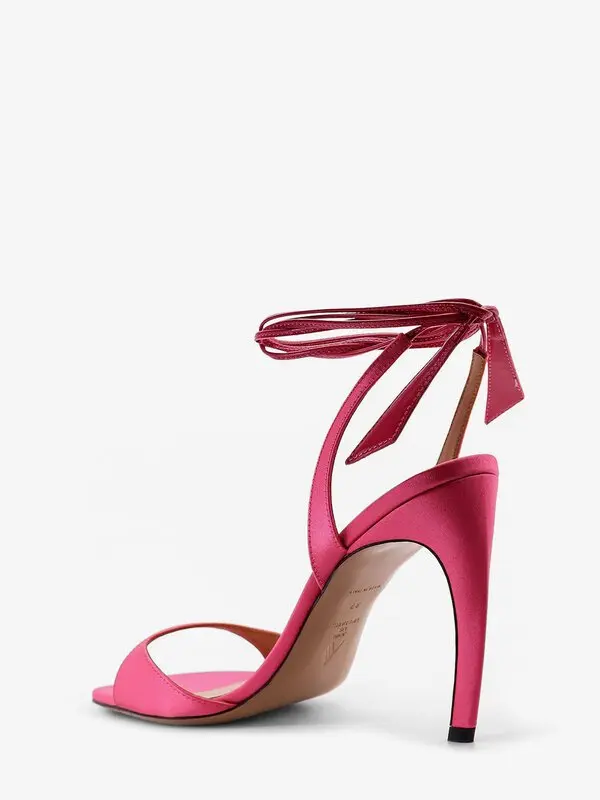 Attico Ora Satin Sandals With Lace-up Closure - Multicolor
