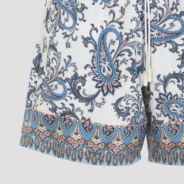 Etro Roma Paisley Print Swim Shorts - Blue