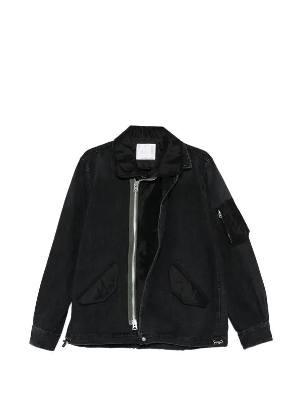 Sacai Denim And Nylon Jacket - Multicolor