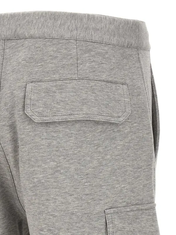 Brunello Cucinelli Cotton, Cashmere, And Silk Blend Cargo Bermuda Shorts - Gray