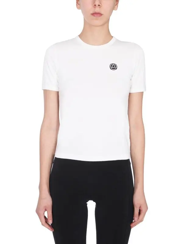 AMBUSH Slim Fit Embroidered Logo T-shirt - White