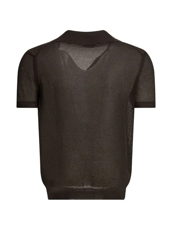 TOM FORD Knitted Polo Shirt - Brown