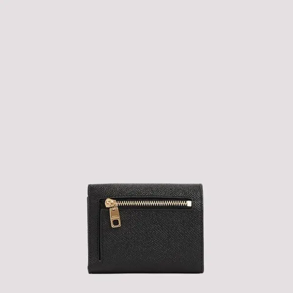 Dolce & Gabbana Leather French Flap Wallet - Black