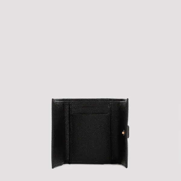 Dolce & Gabbana Leather French Flap Wallet - Black