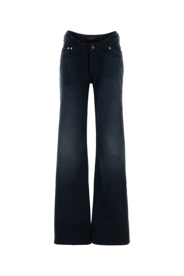 Balenciaga Navy Denim Jeans - Blue