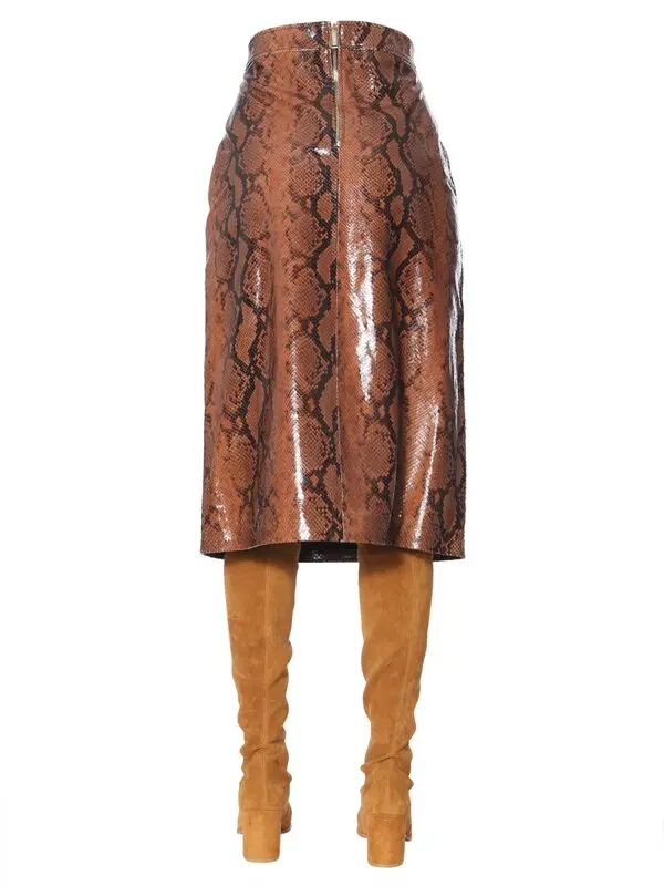 Dsquared2 Python Print High Waist Skirt