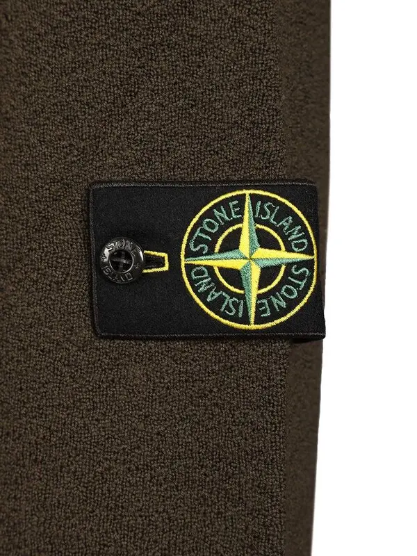 Stone Island Crew Neck Sweater In Pure Lightweight Wool - Gray