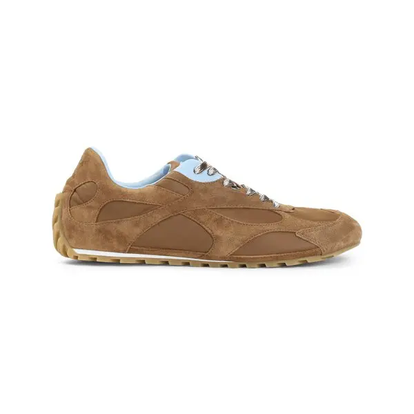 Bottega Veneta Flash Orbit Suede Leather Sneakers - Brown
