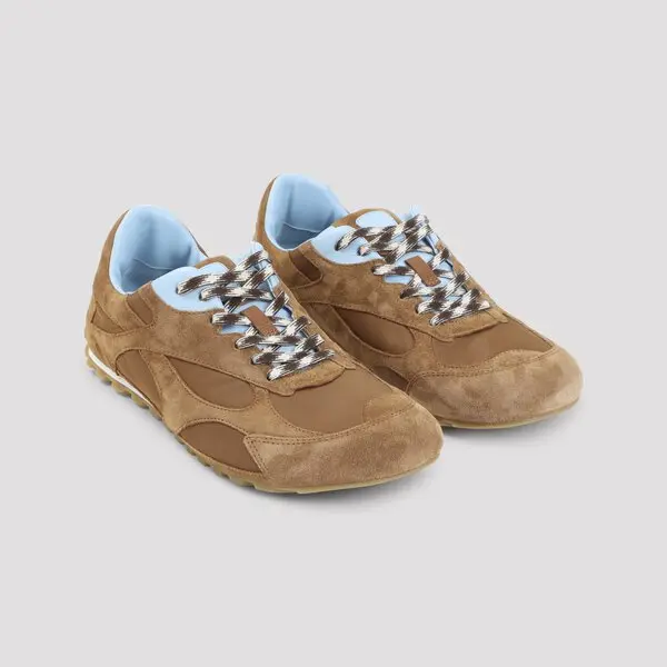 Bottega Veneta Flash Orbit Suede Leather Sneakers - Brown