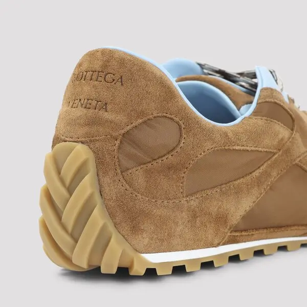 Bottega Veneta Flash Orbit Suede Leather Sneakers - Brown