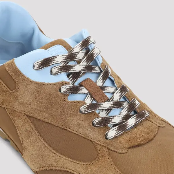 Bottega Veneta Flash Orbit Suede Leather Sneakers - Brown