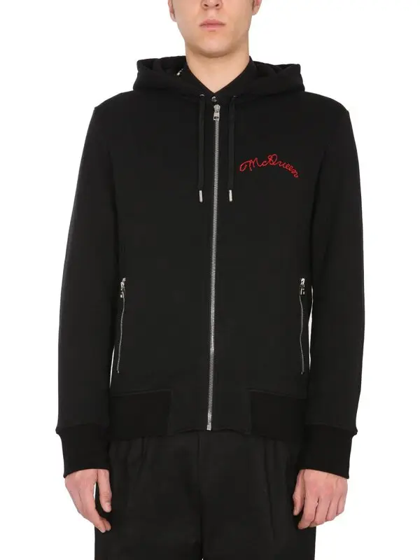 Alexander McQueen Zip-up Hooded Sweatshirt