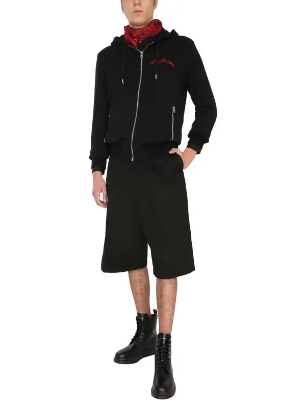 Alexander McQueen Zip-up Hooded Sweatshirt
