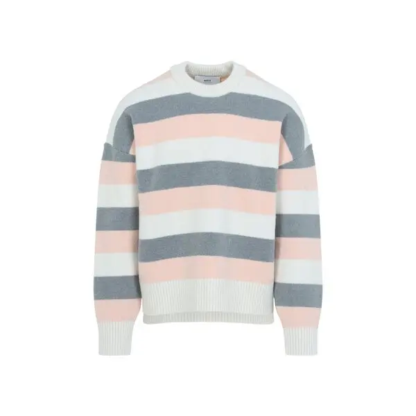 Ami Striped Crewneck Sweater