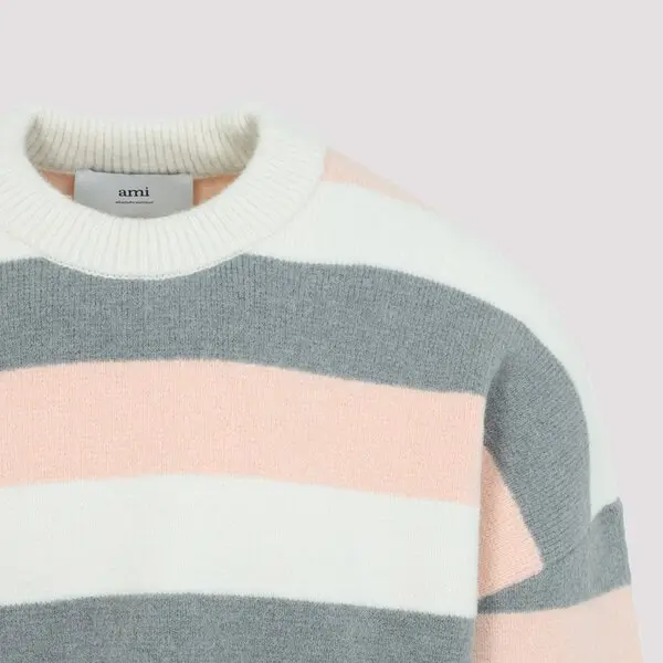 Ami Striped Crewneck Sweater