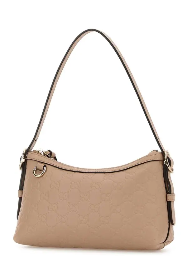 Gucci Powder Leather Shoulder Bag - Pink