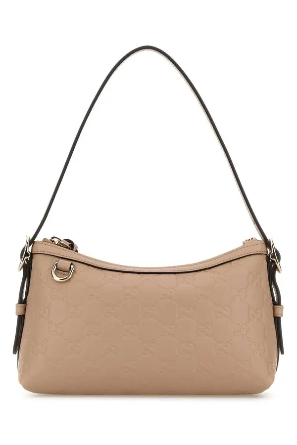Gucci Powder Leather Shoulder Bag - Pink