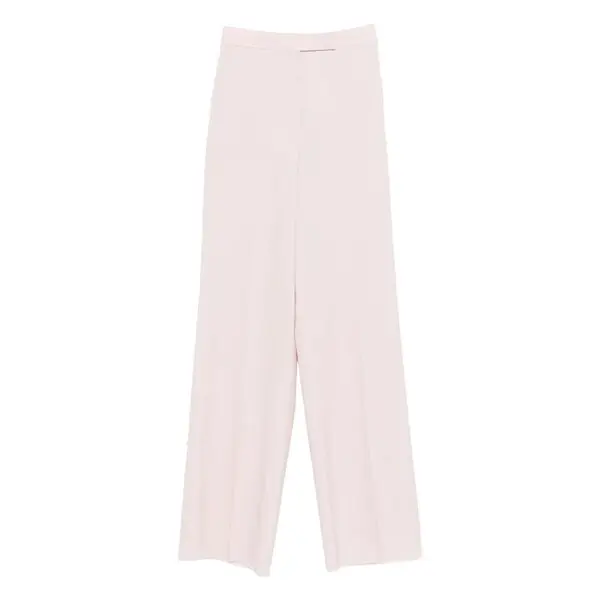 Max Mara Pale Silk Tailored Wide-leg Trousers - Pink
