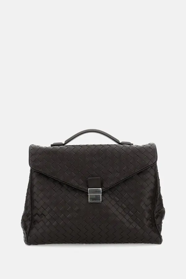 Bottega Veneta Woven Leather Briefcase Bag - Multicolor