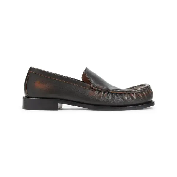 Dries Van Noten Brown Calf Leather Loafers - Multicolor