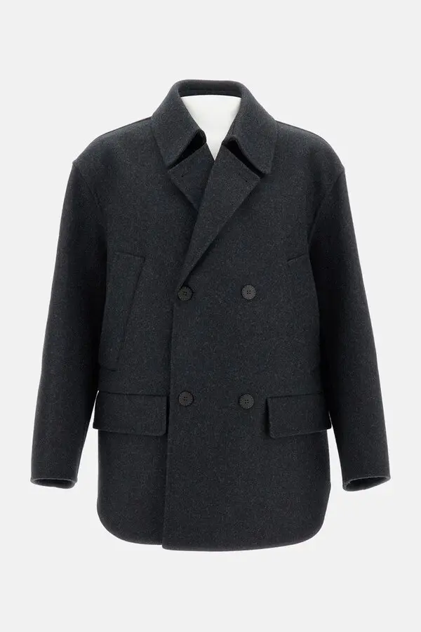 Fendi Double-breasted Peak Lapel Wool Jacket
