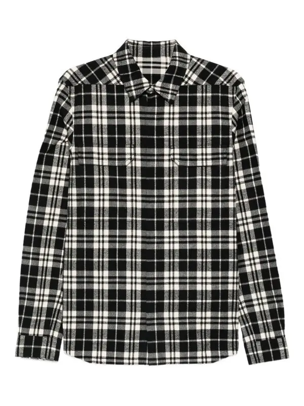 Rick Owens Temple Checked Cotton Shirt